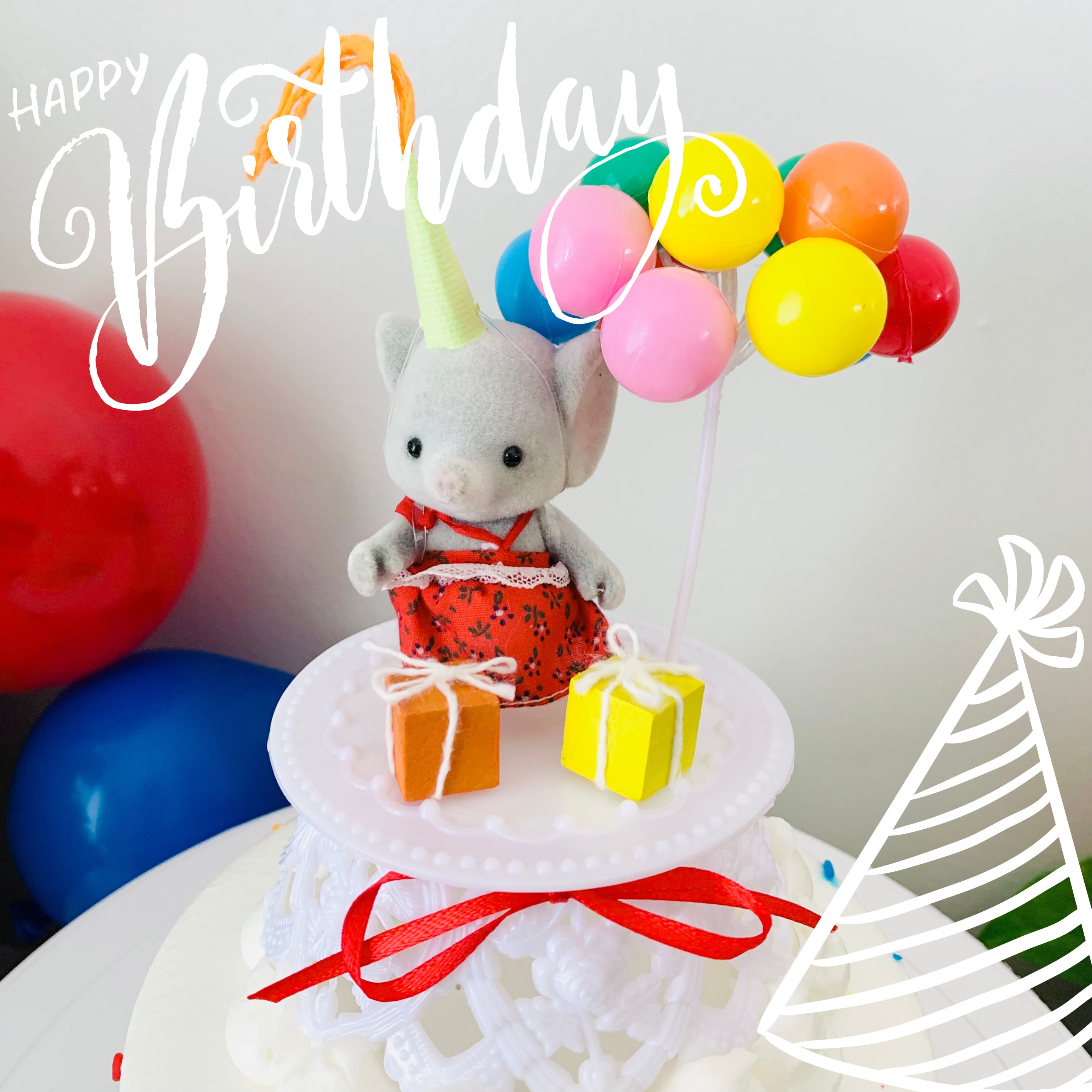 Colorful Calico Critters CAKE TOPPER Birthday Party Supplies Custom ...