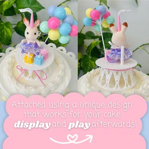 Pastel Calico Critters CAKE TOPPER Birthday Party Supplies Custom Decor ...