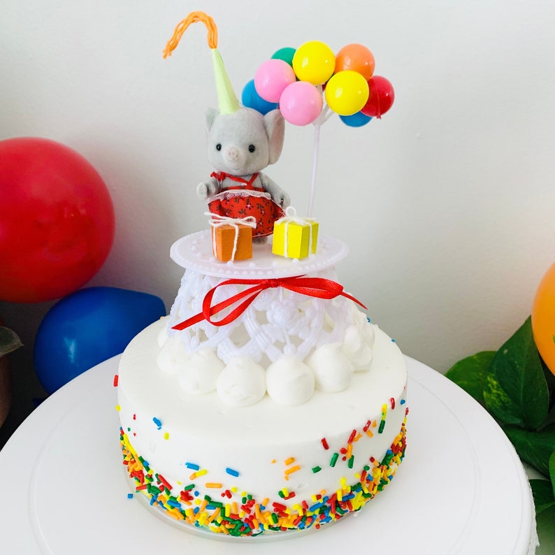 Colorful Calico Critters CAKE TOPPER Birthday Party Supplies Custom ...