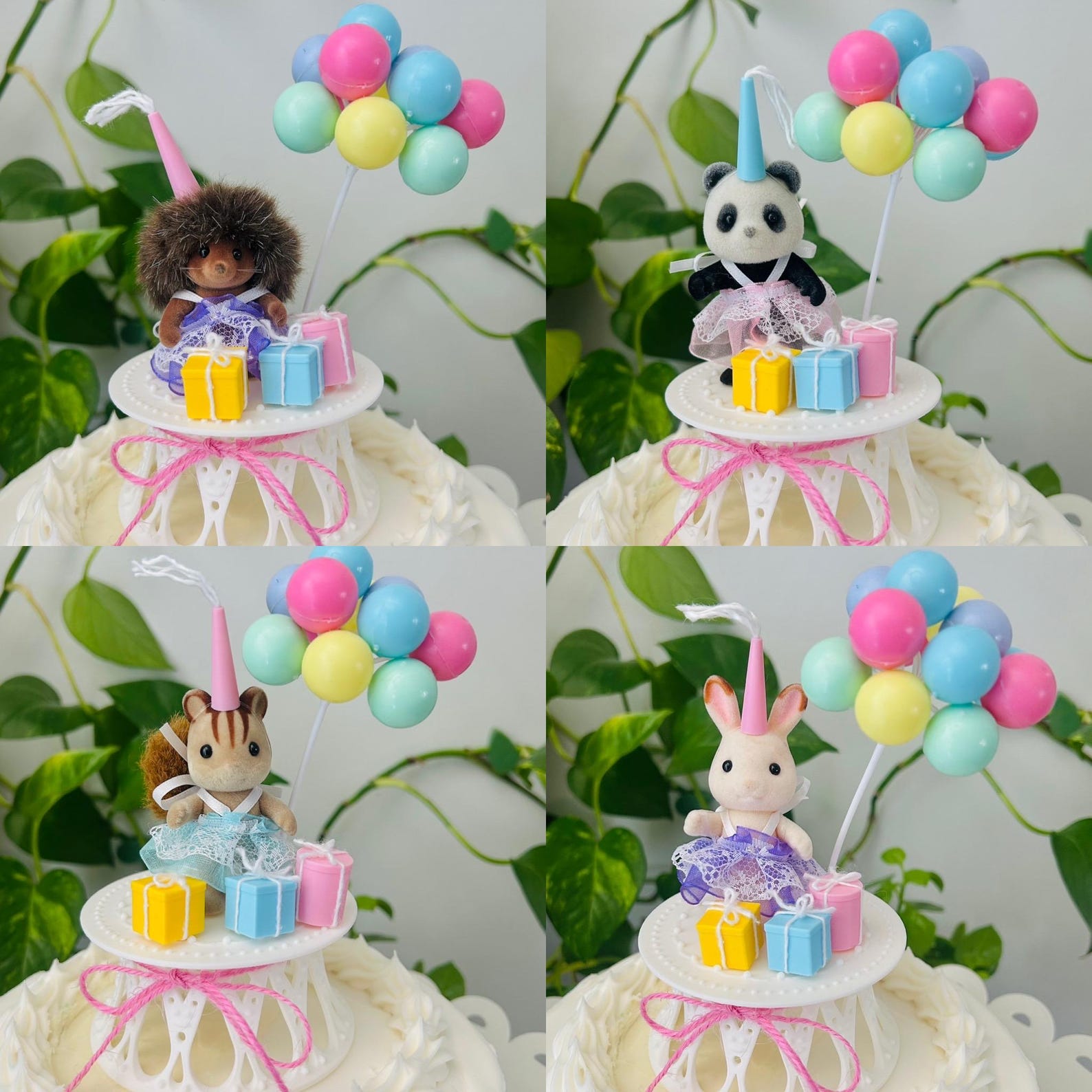 Pastel Calico Critters CAKE TOPPER Birthday Party Supplies Custom Decor ...