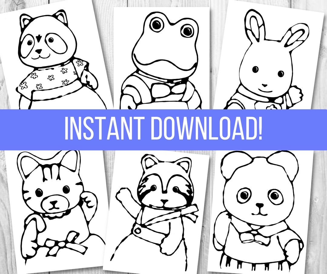 Figuras de Calico Critters IMPRIMIBLES, Páginas para colorear ...