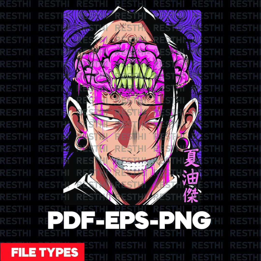 SUGURU GETO EVIL Anime Jujutsu Kaisen,/ Anime Vector, Png, Editable ...