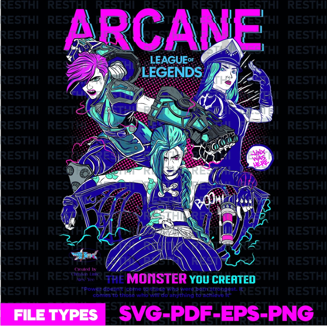 Jinx Arcane Svg, Png, Gaming Png, Video Games Png, Moba Game Png, Gamer ...