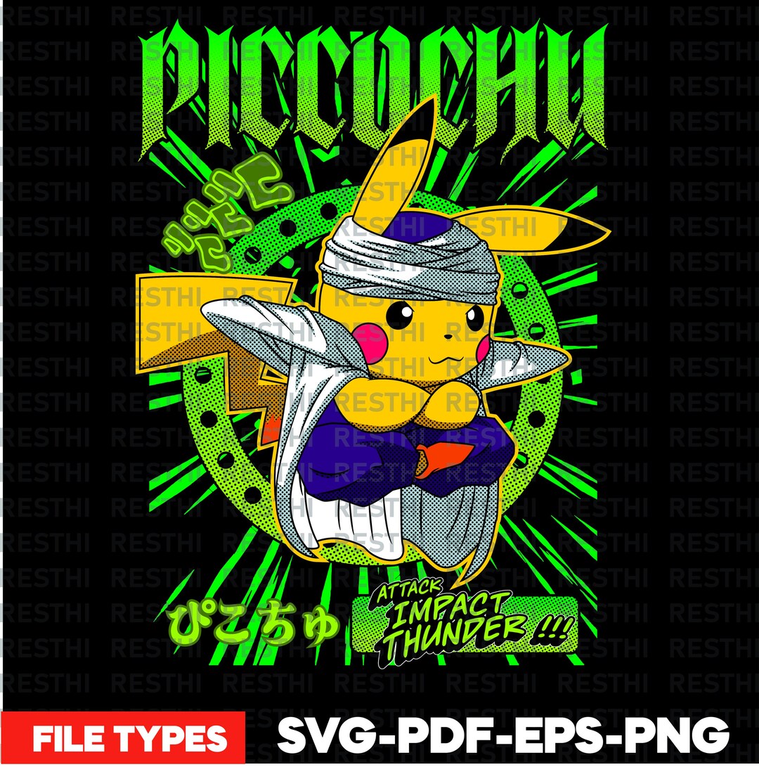 Piccochu, Anime Design Svg, Picachu Designs, Piccoro Design, Dragon ...