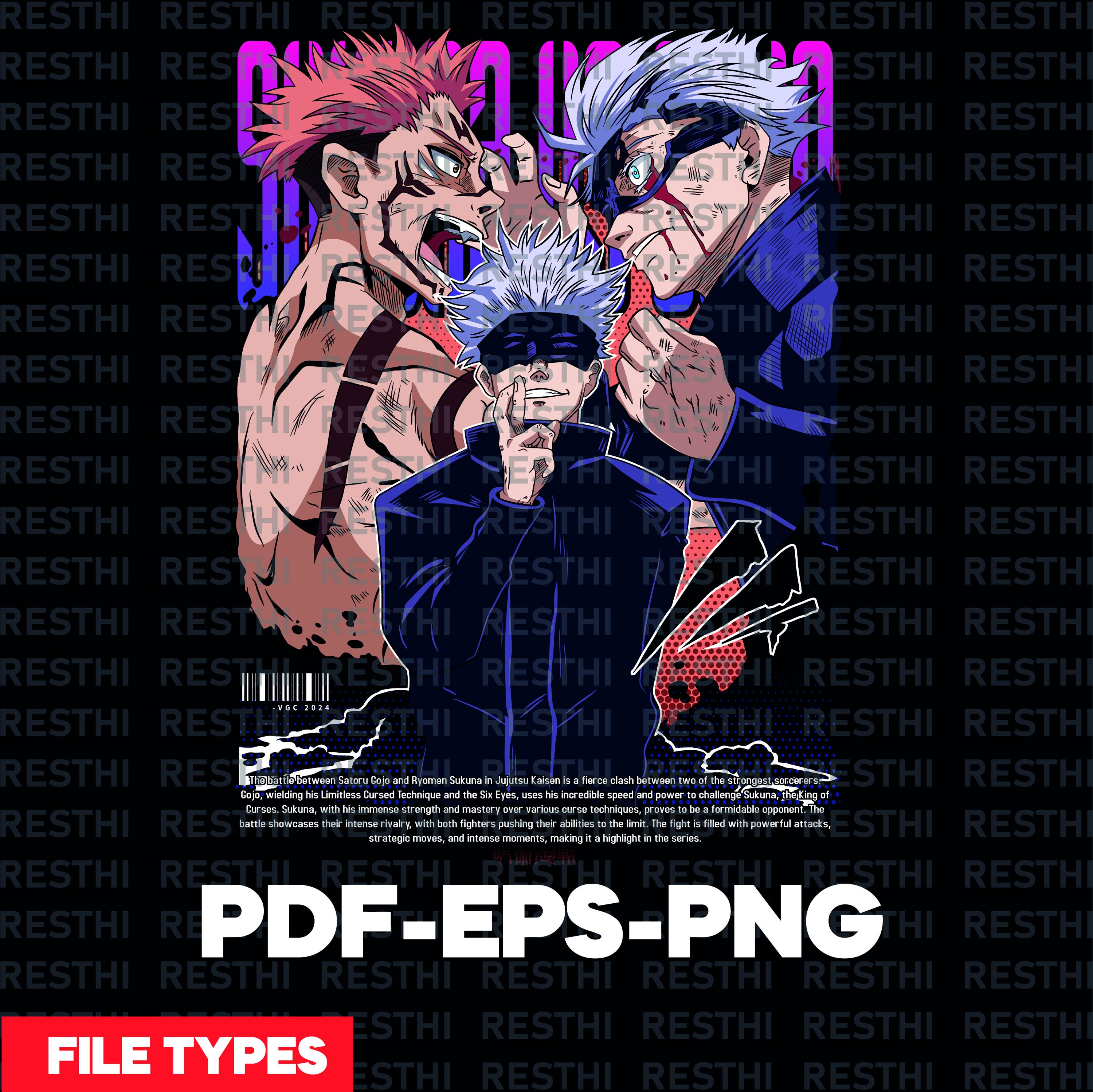 GOJO SUKUNA / Jujutsu Kaisen, , Gojo PNG / Anime Vector ,gojo Sukuna ...