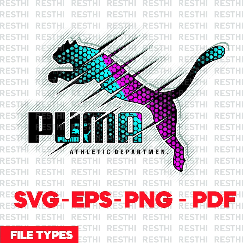 Famous Brands Puma Logo Svg Pdf Eps Png Puma Logo Clipart Cut Files for ...
