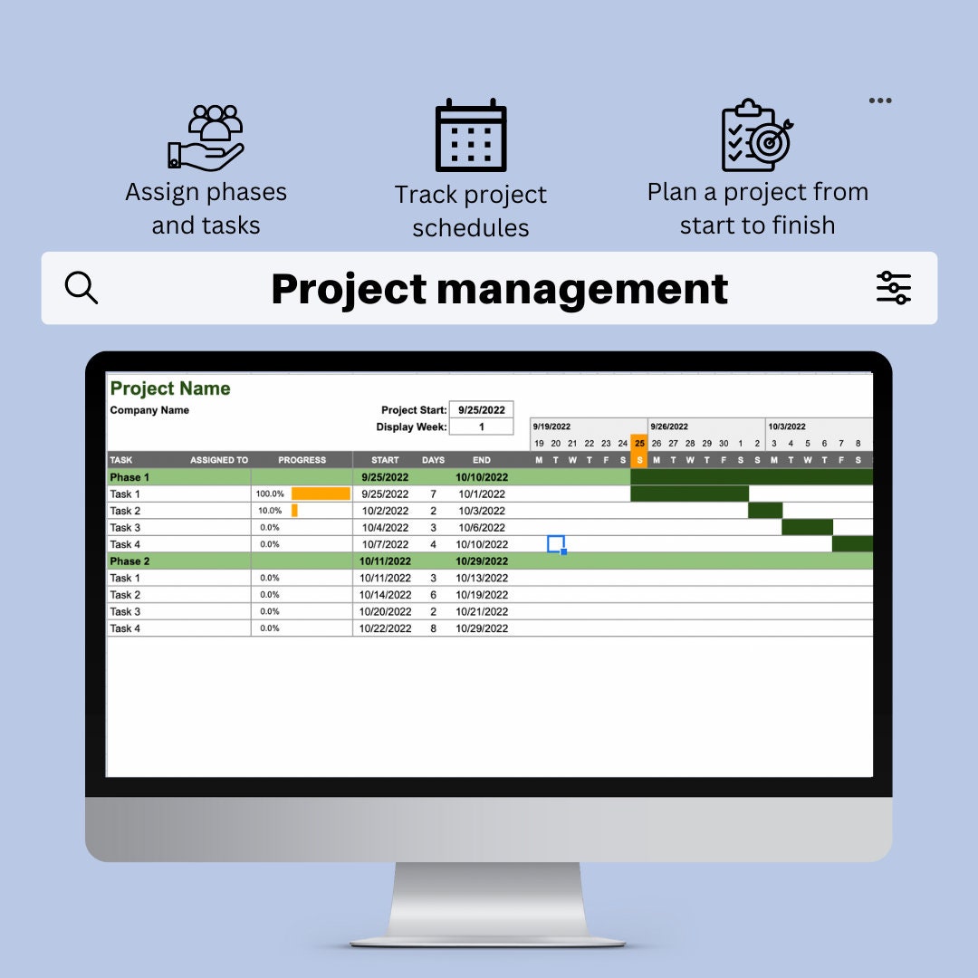 Project Management Template | Google Sheets | Small Business ...