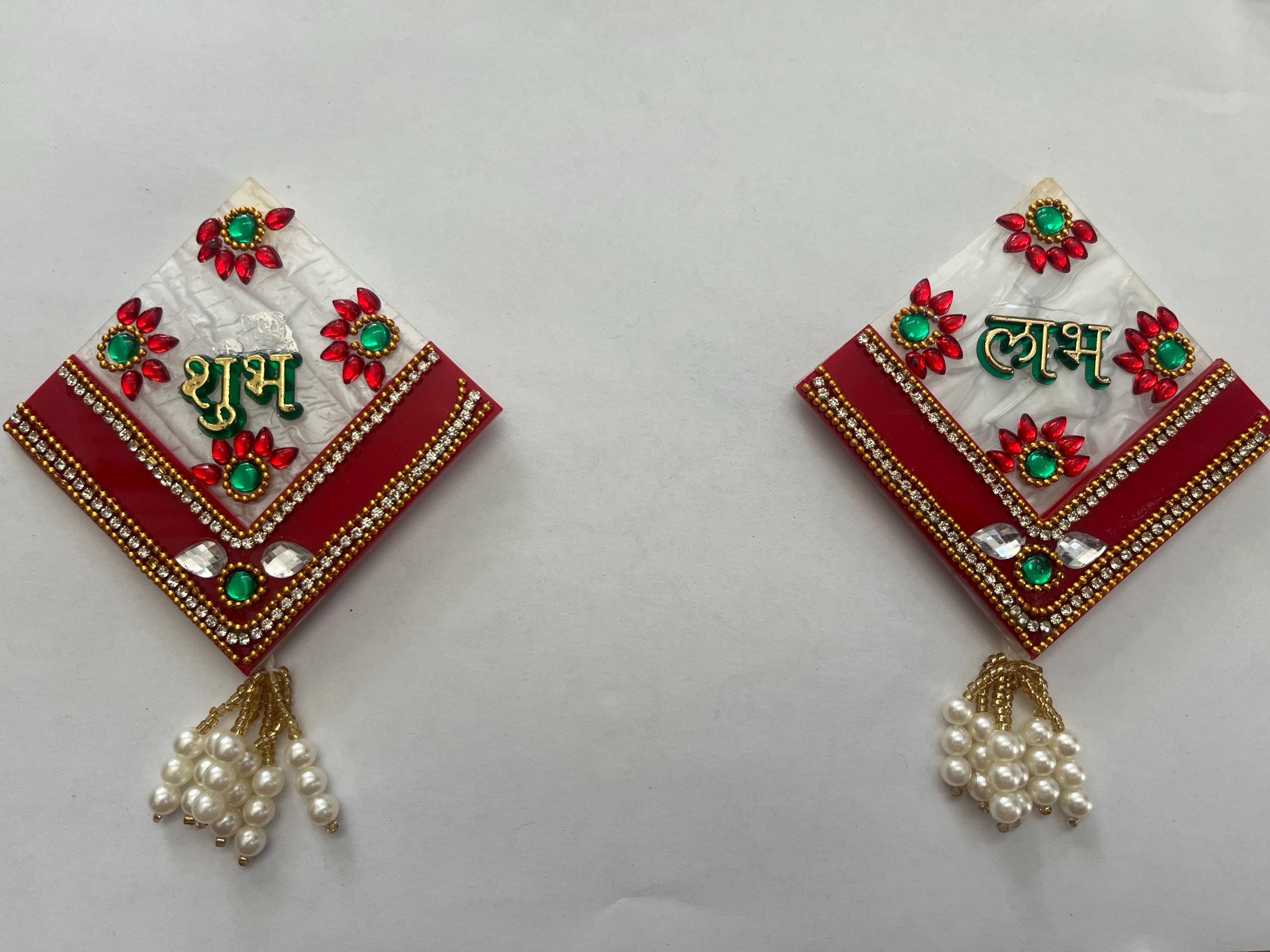 Return Gift | Shubh Labh Sticker for Door/wall - Shubh Labh for Diwali ...