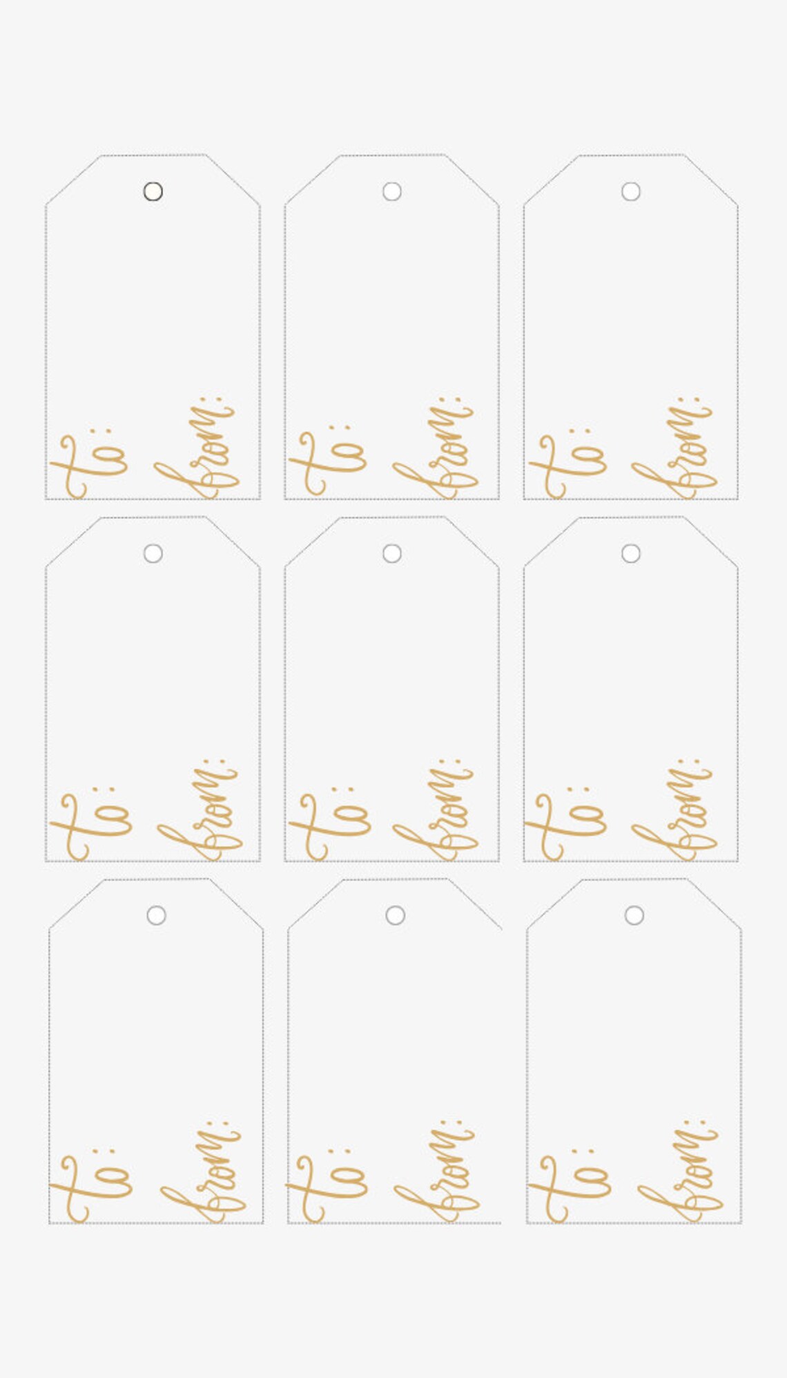 Gold Christmas Gift Tags, Printable, Digital Gift Tags - Etsy UK