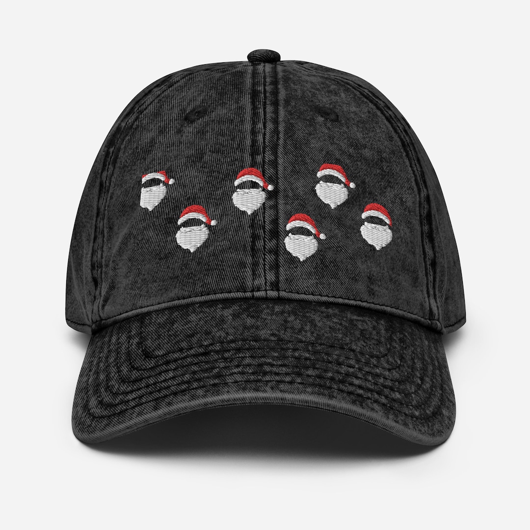 Santa Hat, Santa Baseball Cap, Christmas Hat, Vintage Cotton Twill Cap ...