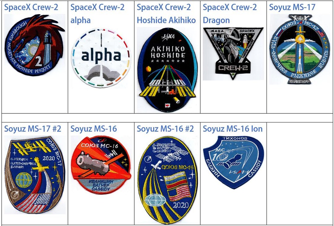 Human Space Flights 2020 2021 Spacex Crew-2 Dragon USA Jaxa Hoshide ...