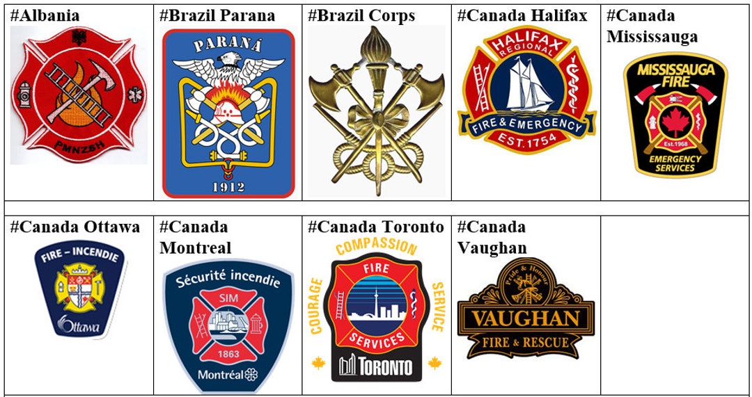 Albania Brazil Canada Fire Department Brigade Rescue Service Fighting ...