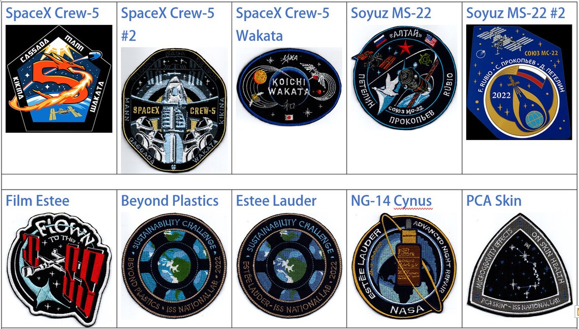 Human Space Flights 2022 Spacex Crew-5 Dragon Wakata Soyuz MS-22 Flown ...