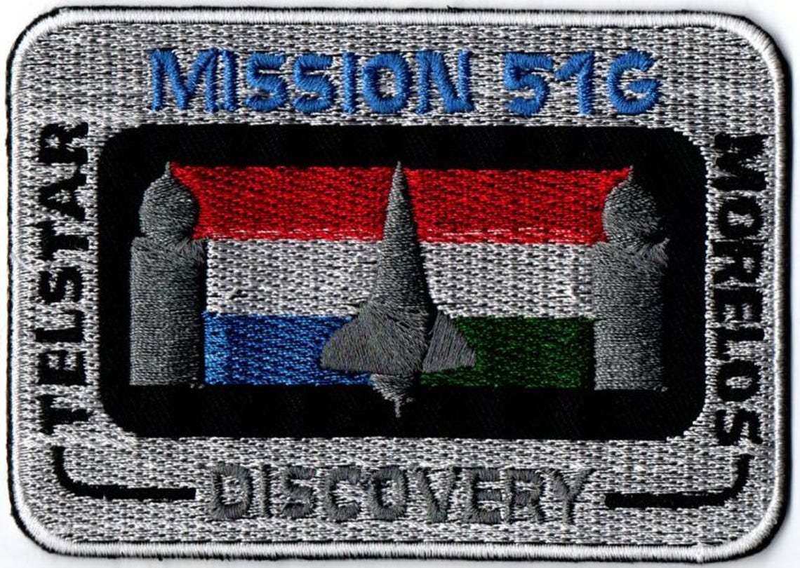 Human Space Flights 1985-88 Sts-51g Telstar Spartan-1 Arabsat 18th ...