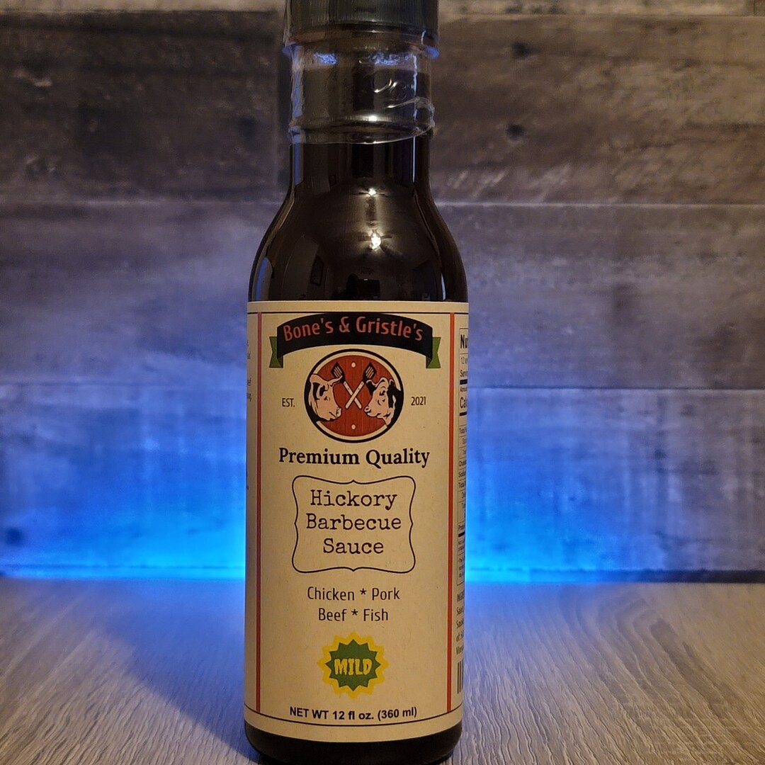 Bone's & Gristle's 12 Oz. Sweet Hickory Barbecue Sauce - Etsy