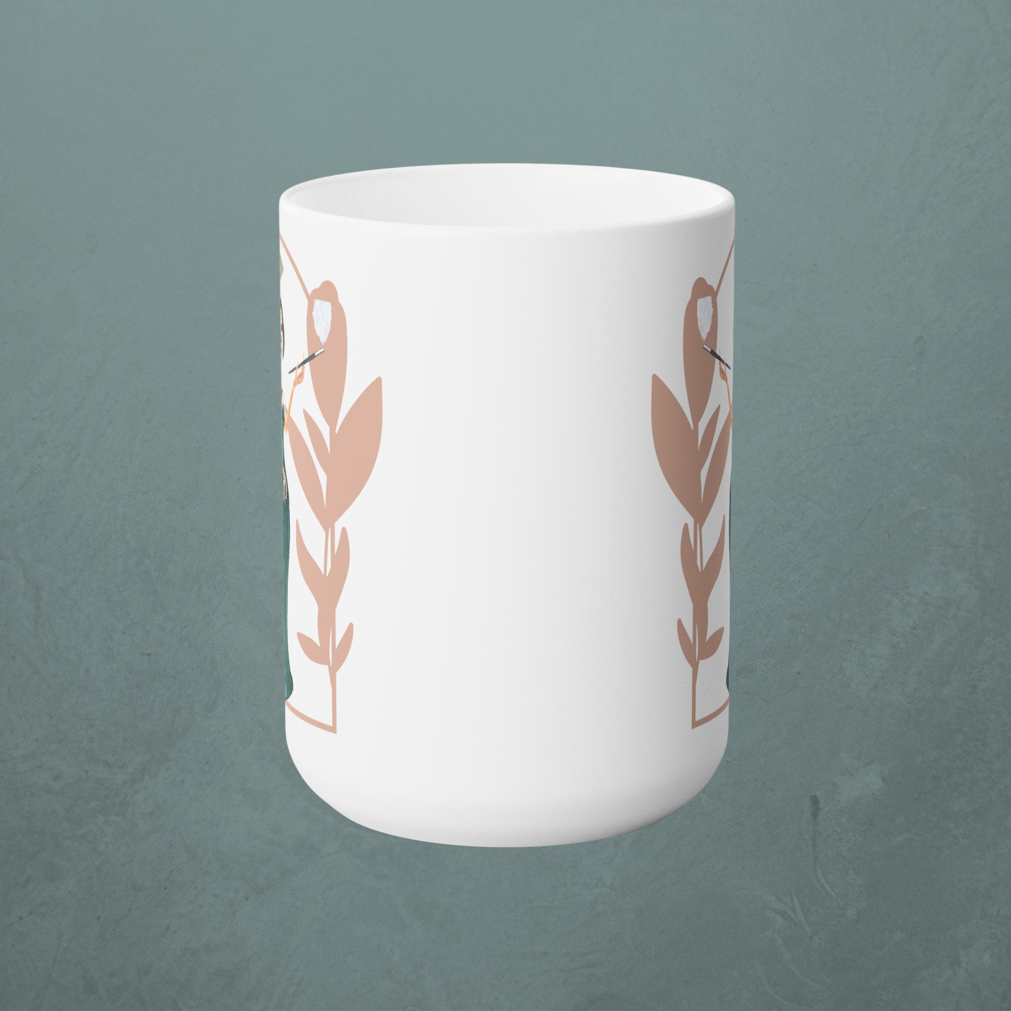 Boho Skeleton Ceramic Mug 15oz - Etsy