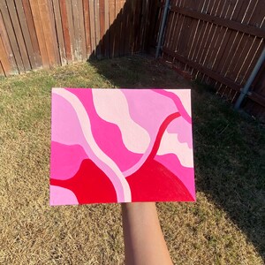 Pink Groovy Painting - Etsy