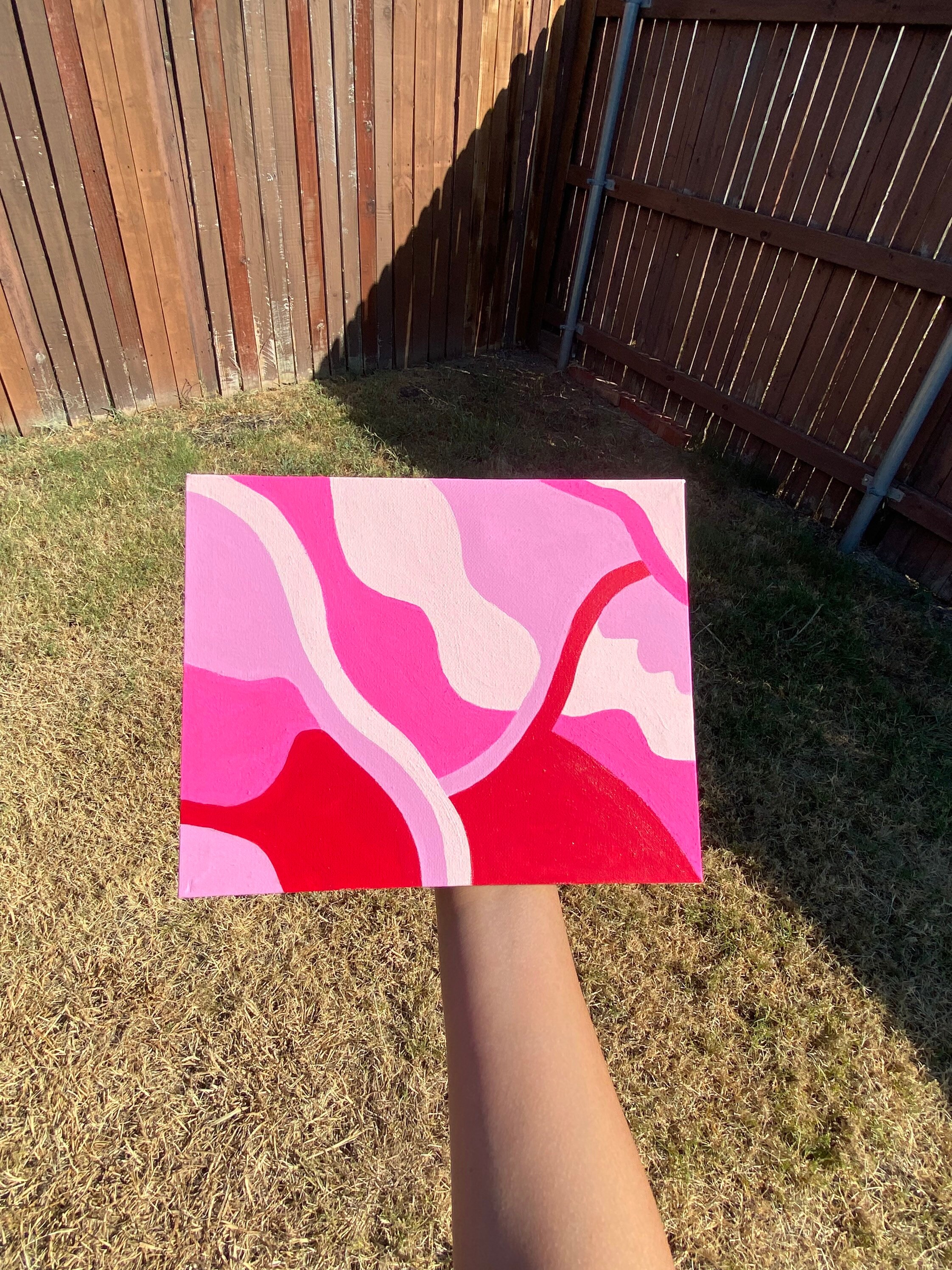 Pink Groovy Painting - Etsy