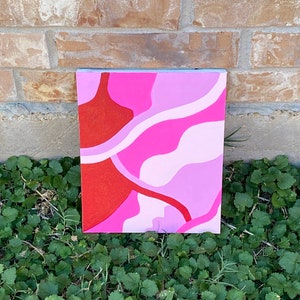 Pink Groovy Painting - Etsy