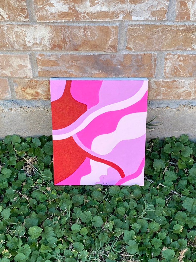 Pink Groovy Painting - Etsy