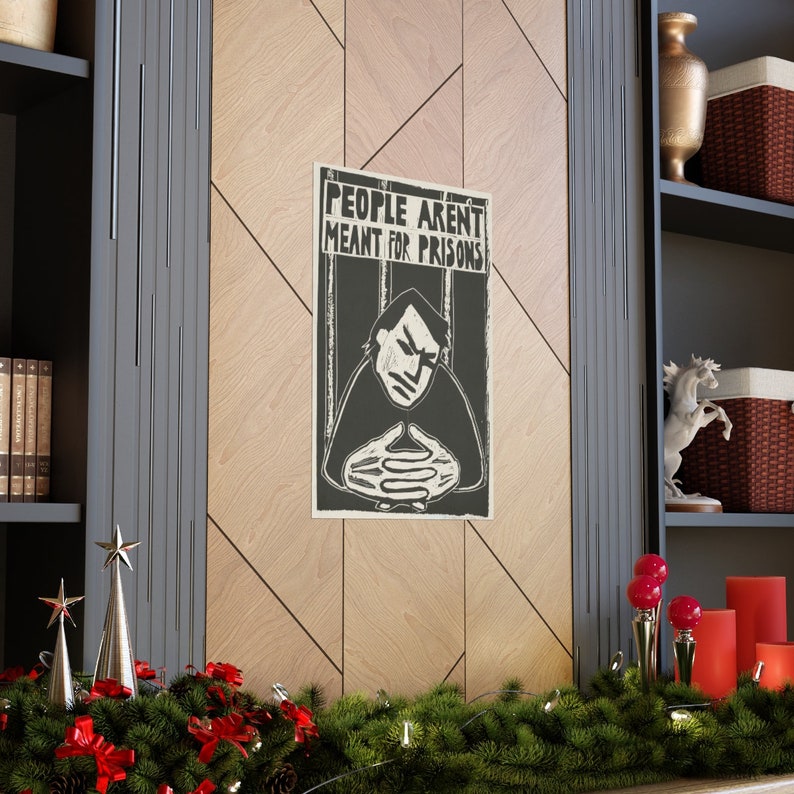 People Arent Meant for Prisons 1976 Poster:70s Prison Reform Print and ...