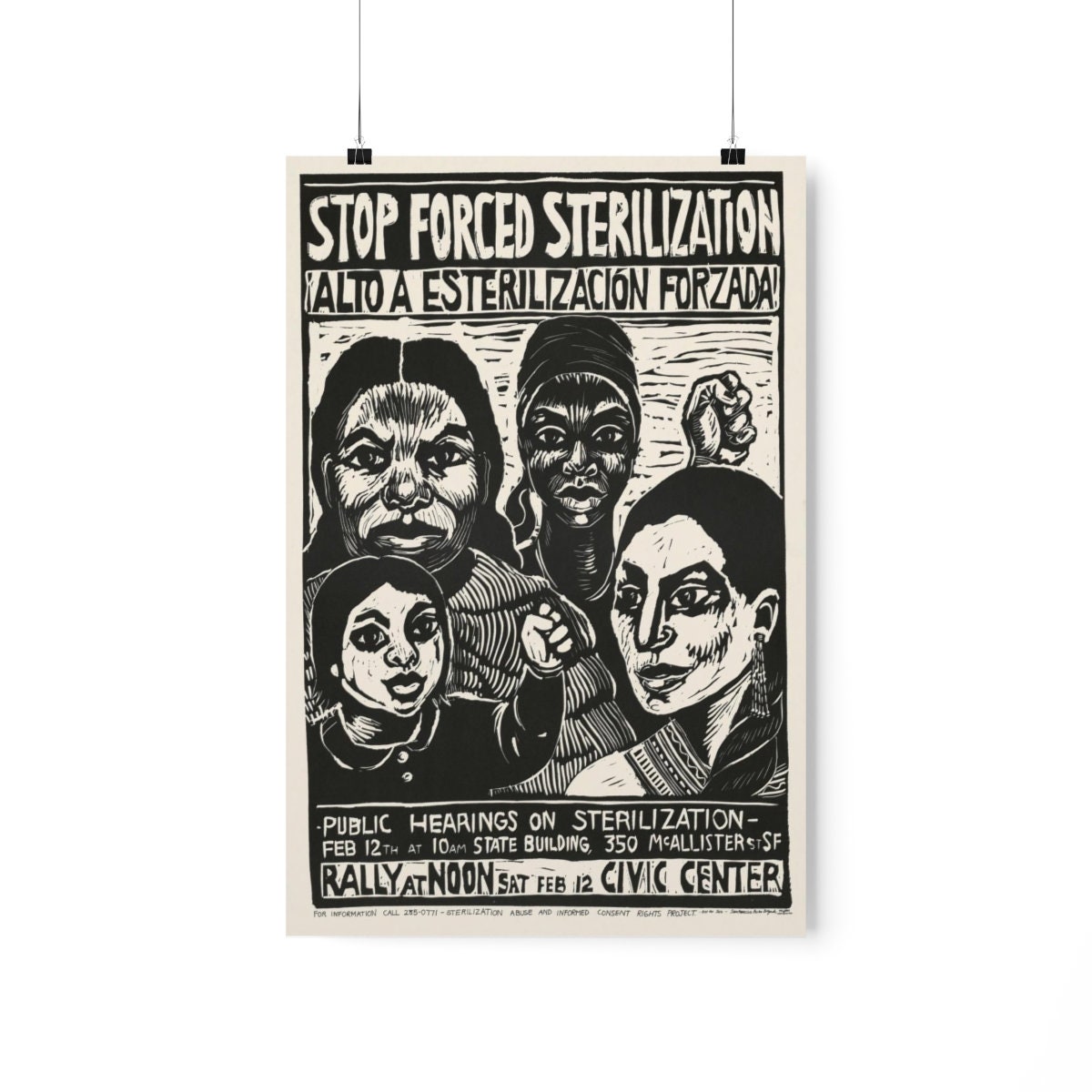 Stop Forced Sterilization 1977 Poster: Vintage Womens Reproductive ...