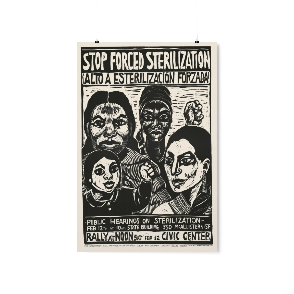 Stop Forced Sterilization 1977 Poster: Vintage Womens Reproductive ...