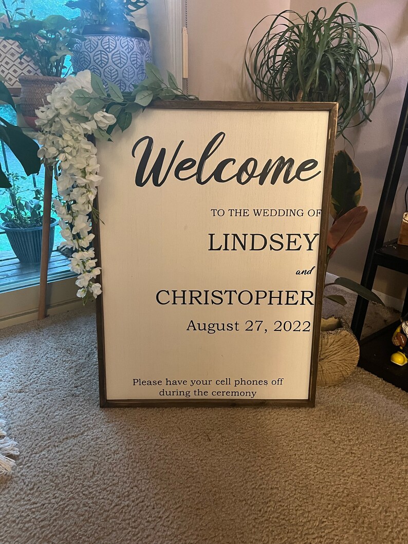 Custom Made Wedding Welcome Sign - Etsy