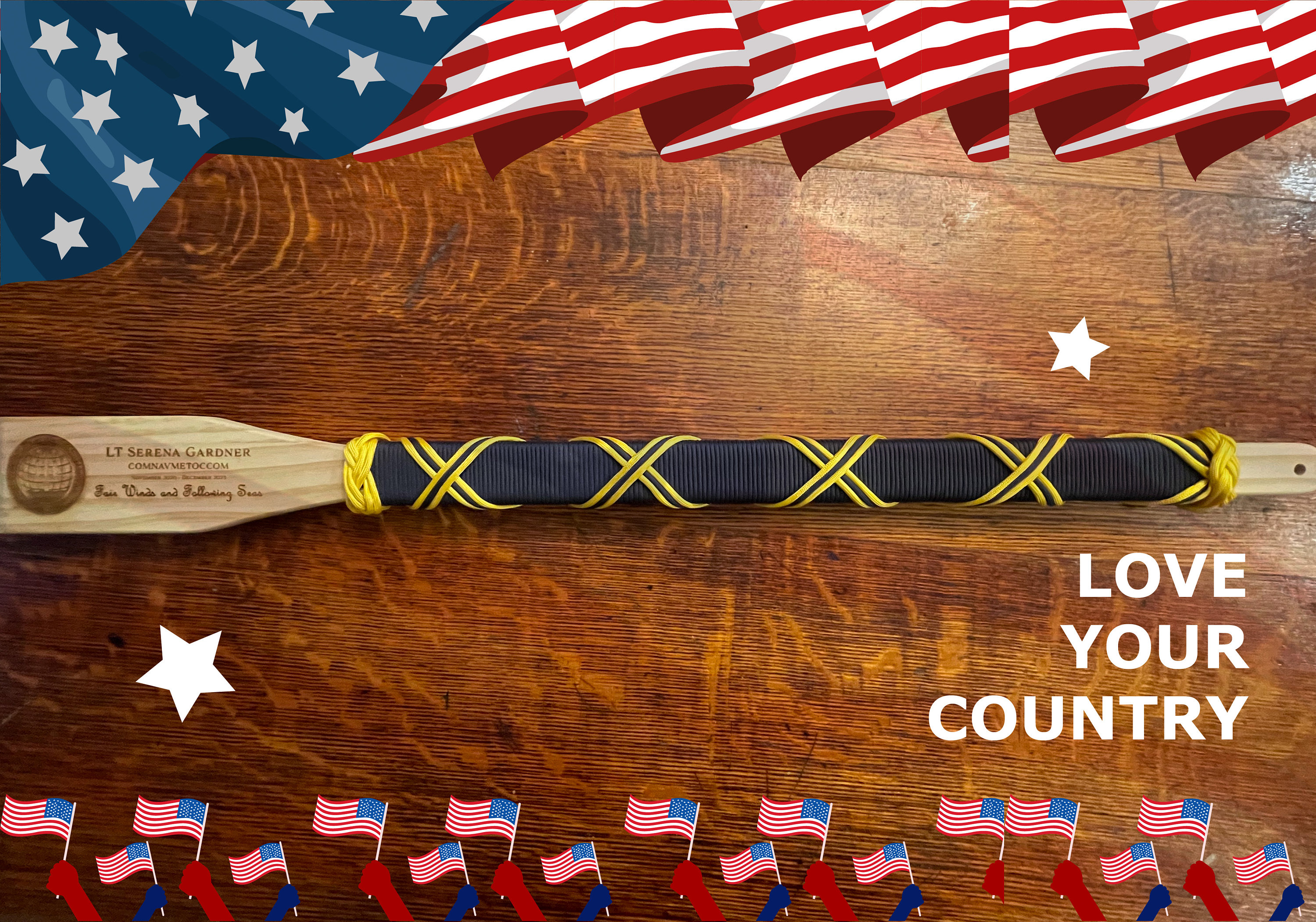 Custom Engraved Paddle: Military Retirement Gift, Veteran Owned - Etsy