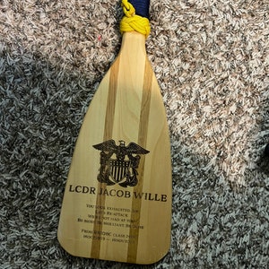 Custom Engraved Paddle: Military Retirement Gift, Veteran Owned - Etsy