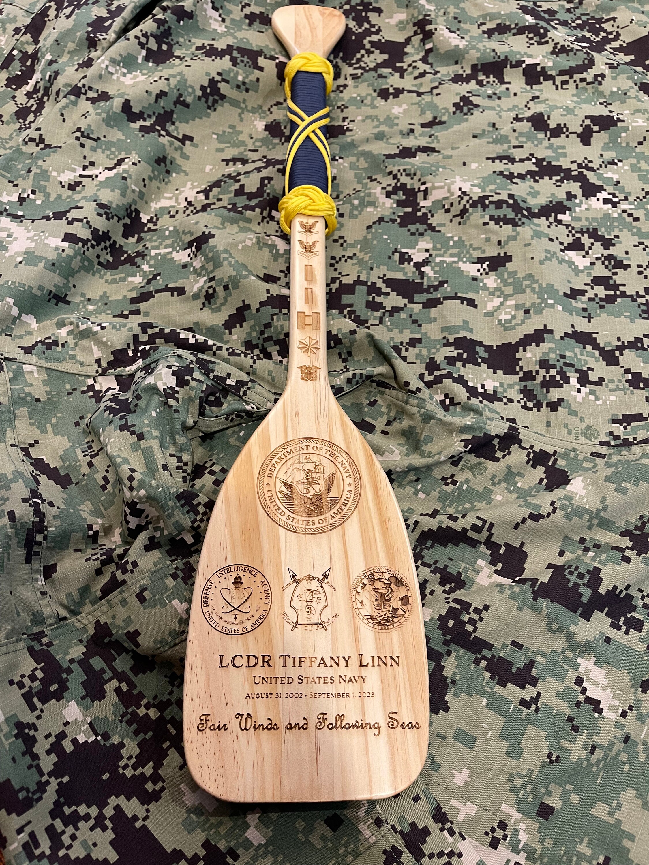 Going Away Gift Paddle Gift Retirement Gift Change of Command Navy ...
