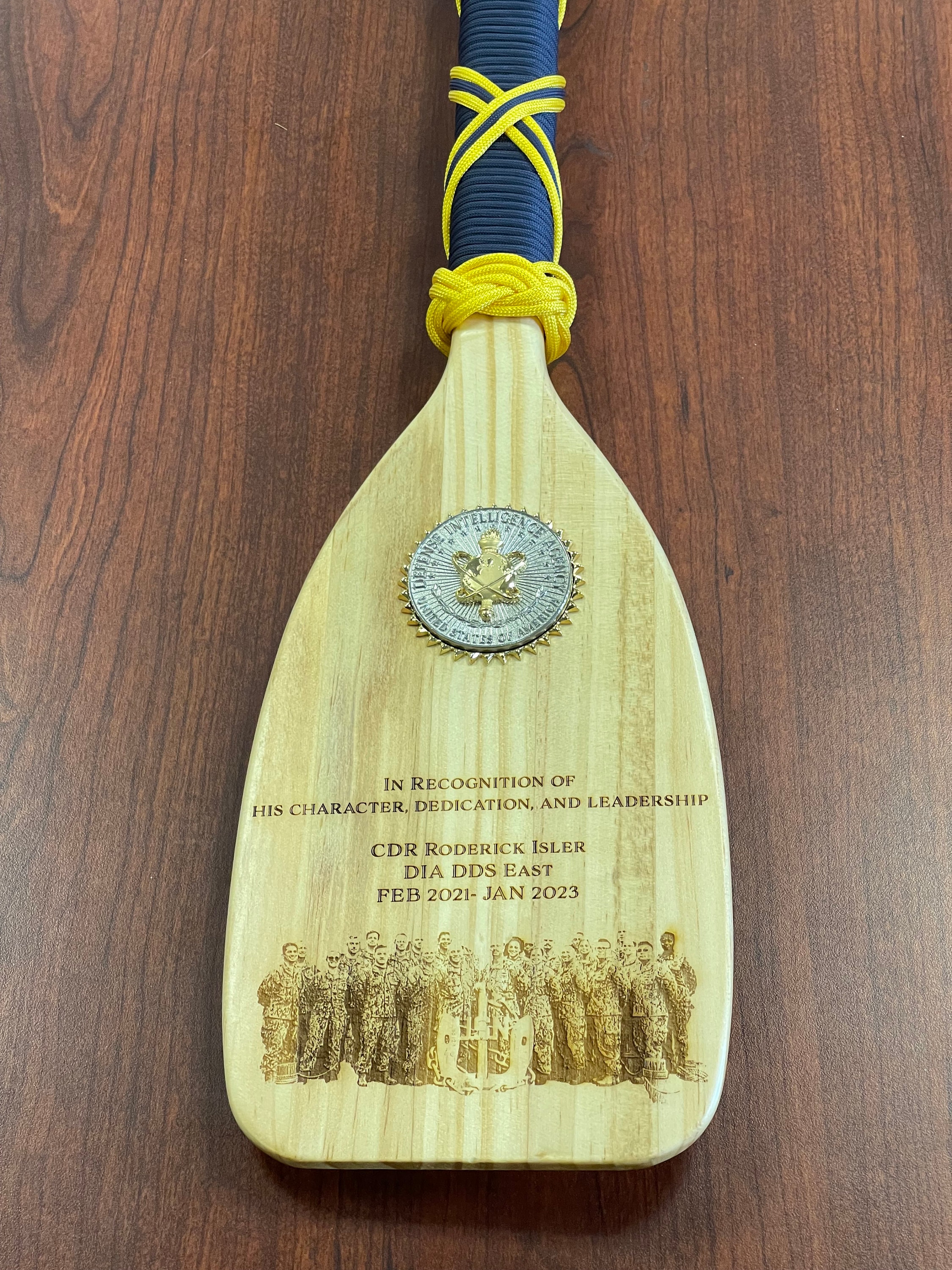 Custom Engraved Paddle: Military Retirement Gift, Veteran Owned - Etsy