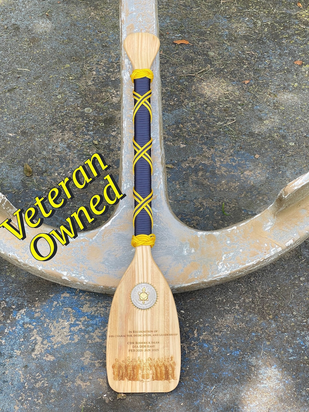Custom Engraved Paddle: Military Retirement Gift, Veteran Owned - Etsy