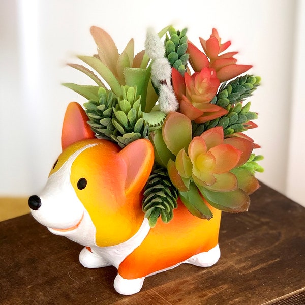 Corgi Planter - Etsy