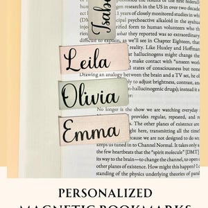 Personalized Magnetic Bookmark Gift Custom Name Bookmark for Booklover ...