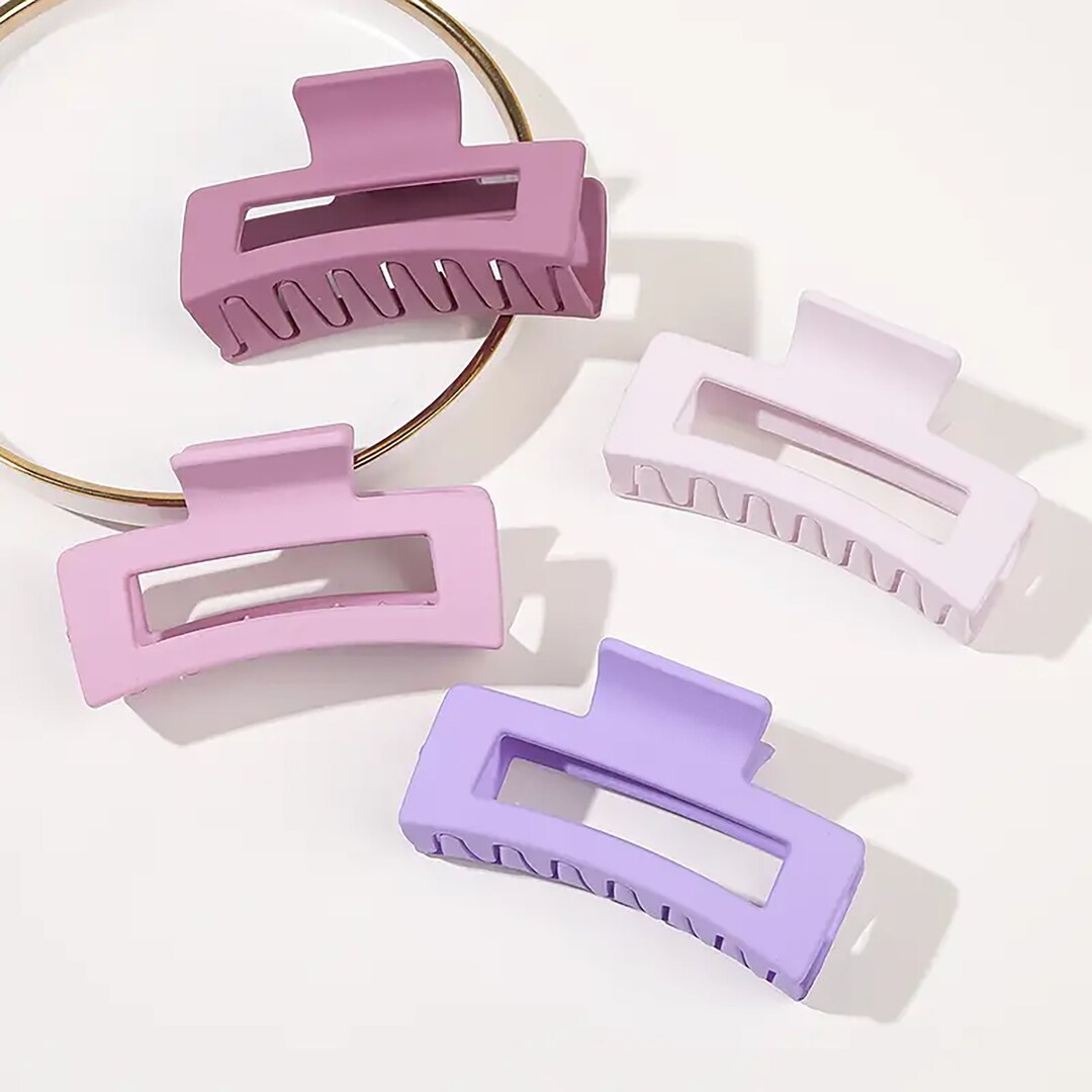 Hair Claw Clips Pack Purple Hair Claw Clip Hair Clips Hold Grip Hair ...