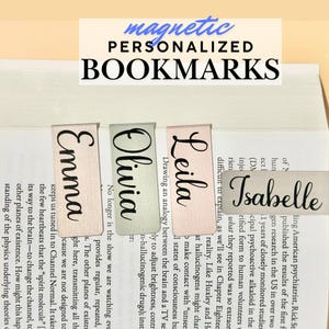Personalized Magnetic Bookmark Gift Custom Name Bookmark for Booklover ...