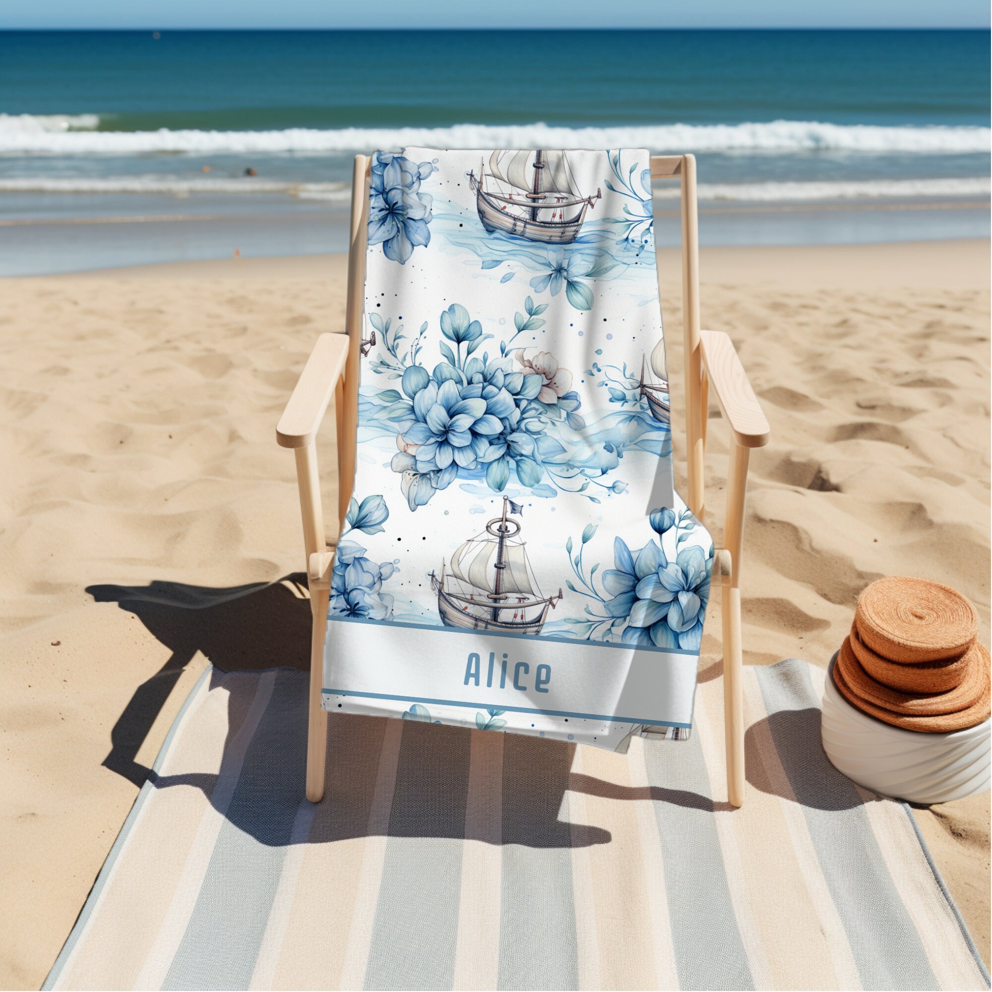 Bachelor Party Beach Essentials With Personalized Nautical Beach Towels ...