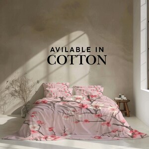 Cherry Blossom Duvet Cover Sakura Floral Bedding Soft Flower Design ...