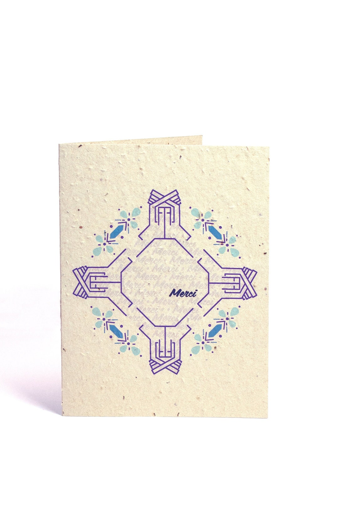 Mille Mercis Greeting Card on Seeded Paper plantable Paper - Etsy
