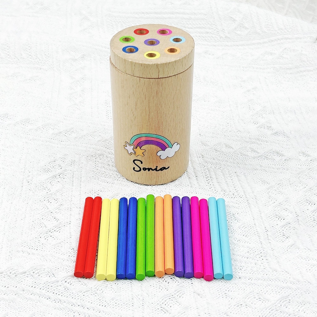 Personalization Matchstick Sorting Toy,color Matching,montessori ...