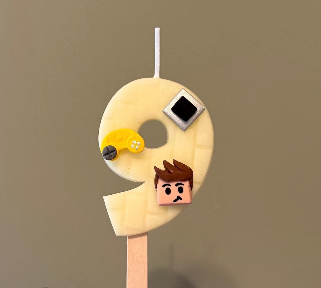 Custom Personalized Roblox Birthday Candle Roblox Party - Etsy