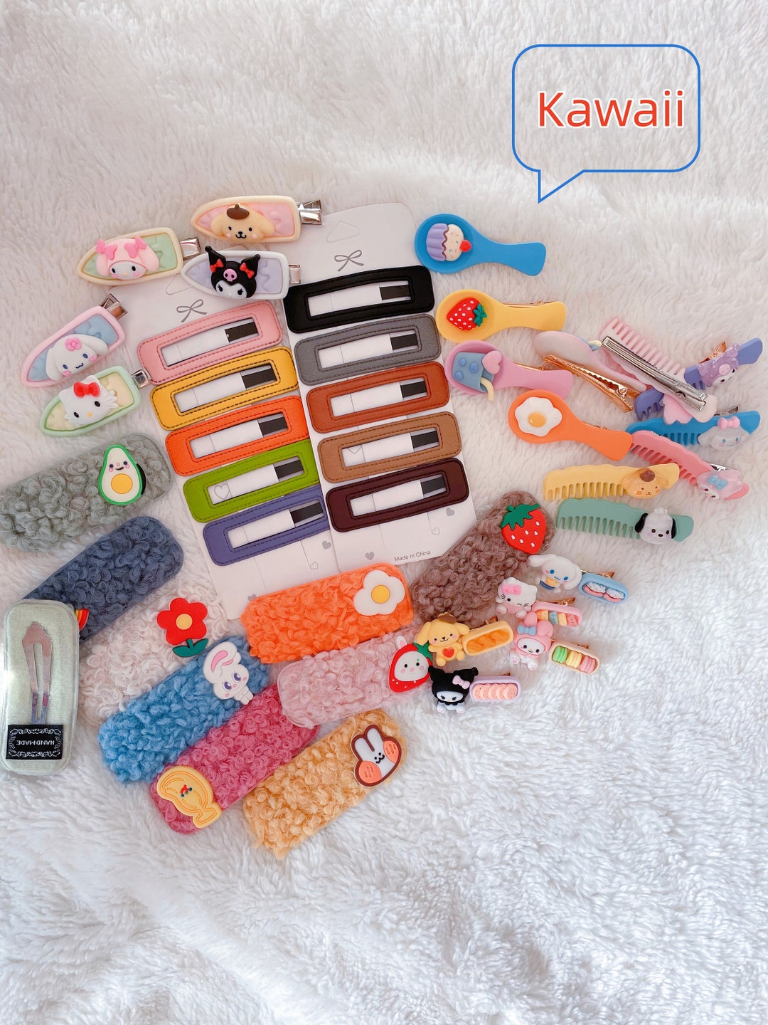 Kawaii /cute/sanrio Character Hair Clips. Perfect Gifts for Friend - Etsy