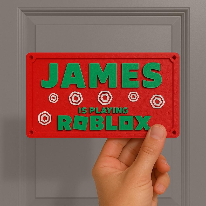 Grinch Roblox Name Sign, Personalized Door Sign, Kids Room Decor, Gamer ...