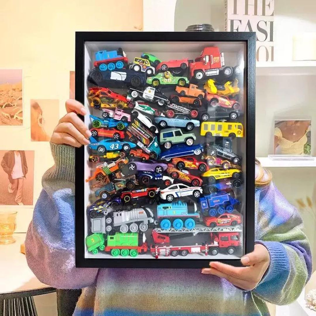Shadow Box Display Frame for Hot Wheels and Matchbox Cars - Wall ...