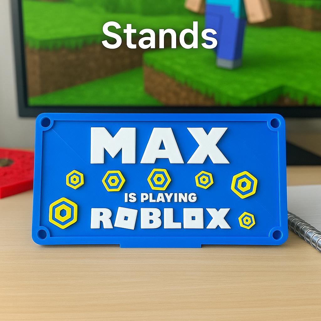 Personalized Roblox Door Sign Gamer Room Decor Stands on Desk or Sticks ...