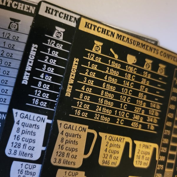 Kitchen Conversion Chart - Etsy