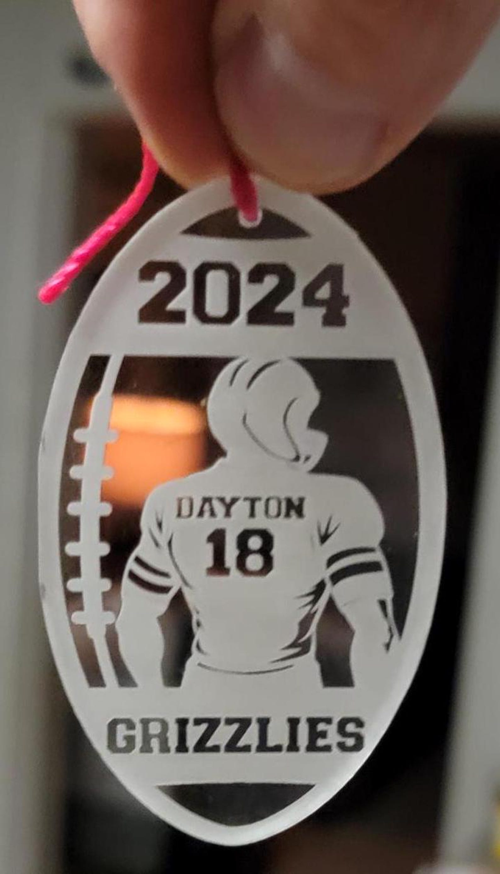 Custom - Football Player Sign and Gear Bag Tag/ Ornament / Decor / Wall ...