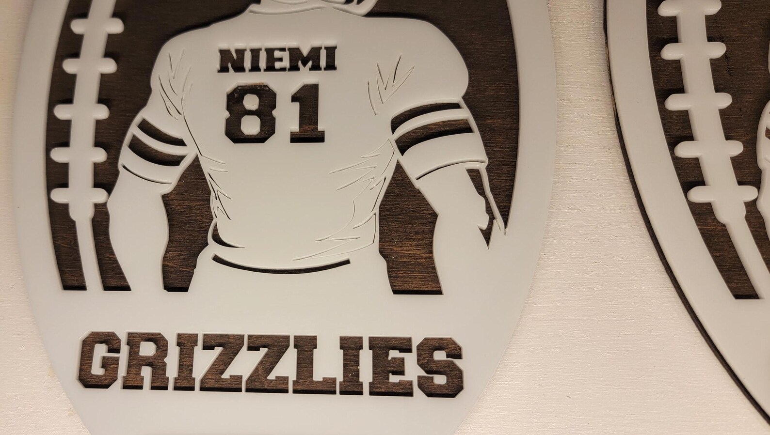 Custom - Football Player Sign and Gear Bag Tag/ Ornament / Decor / Wall ...