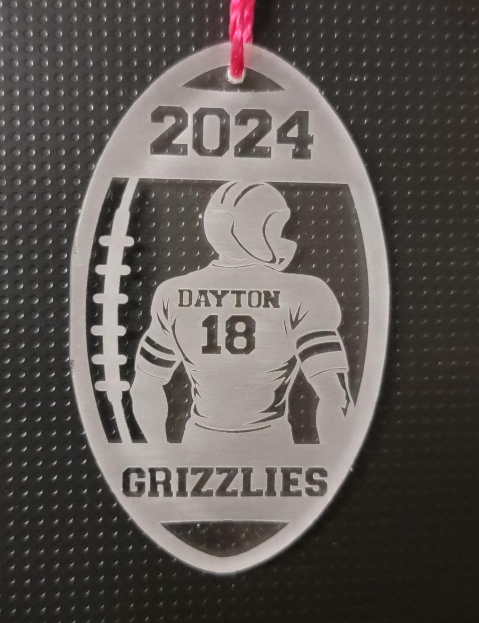Custom - Football Player Sign and Gear Bag Tag/ Ornament / Decor / Wall ...